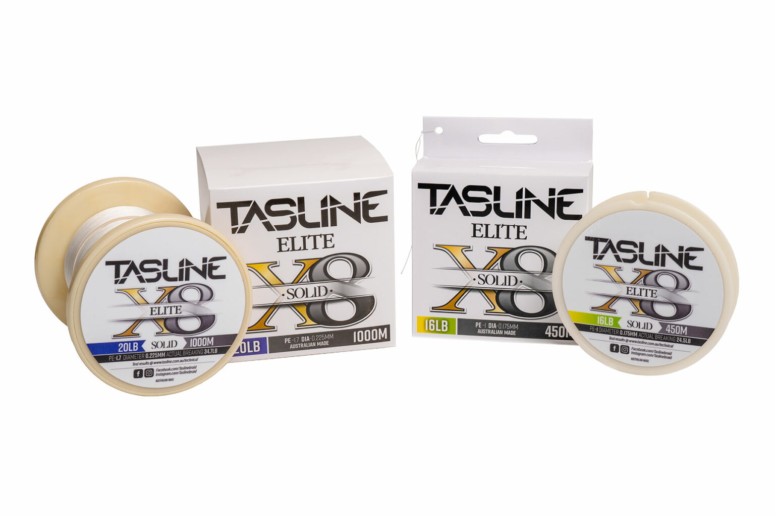 Tasline Elite White Braid Fishing Line - Busted Fishing