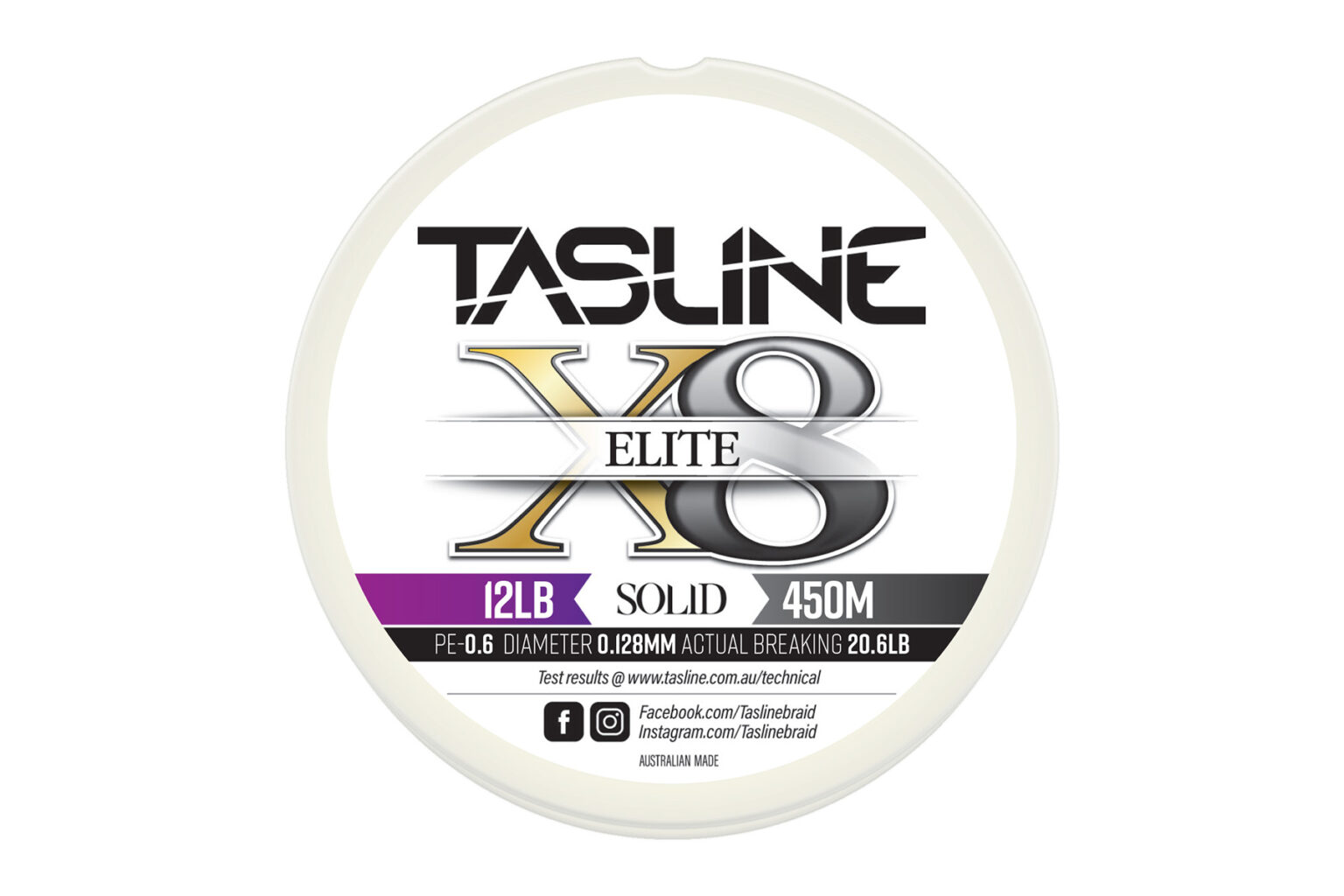 Tasline Elite White Braid Fishing Line - Busted Fishing